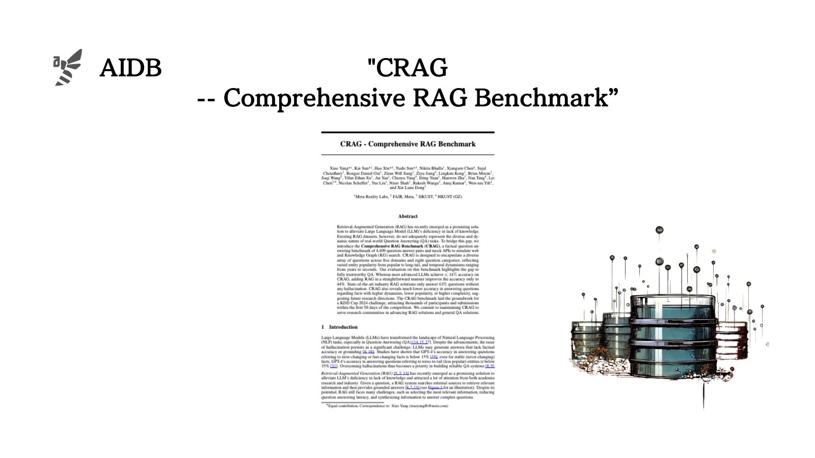 包括的なRAG評価ベンチマーク『CRAG』Metaなどが開発 | AIDB