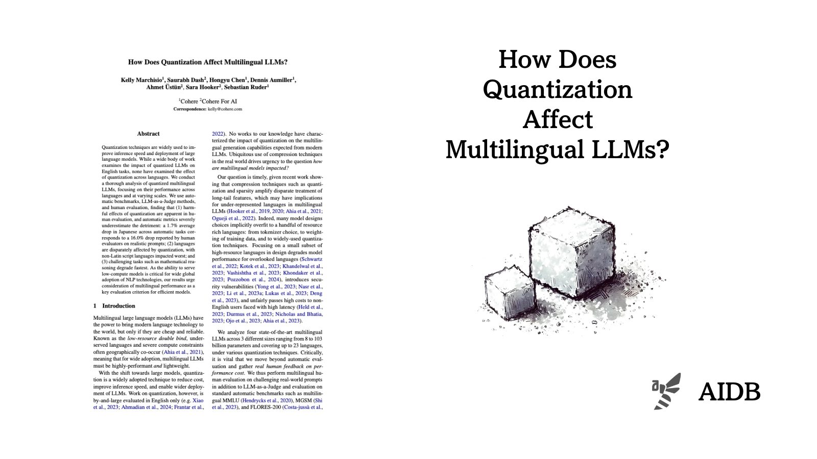 LLMに量子化が与える影響とは？日本語を含む多言語でCohereが調査 | AIDB